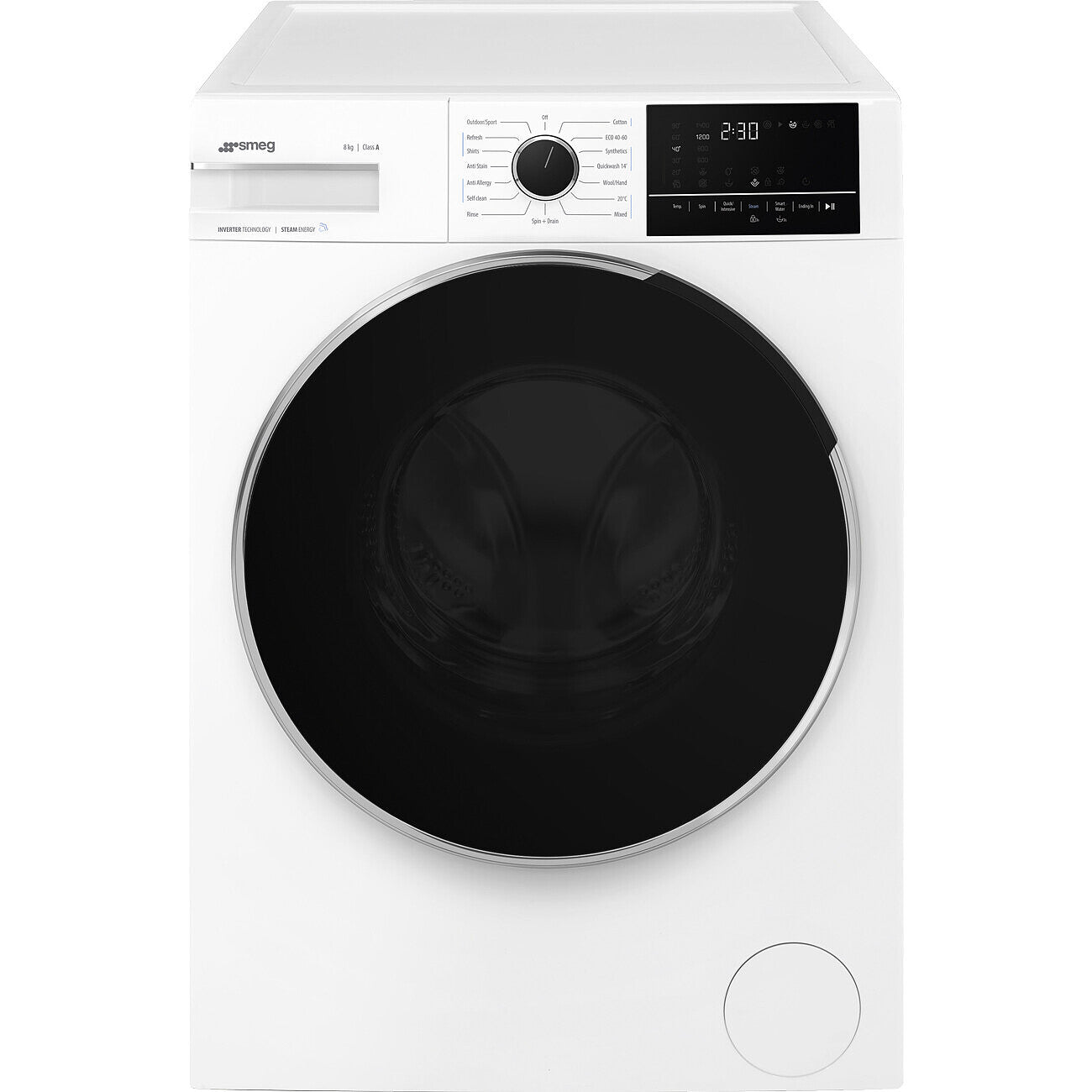 60cm 8kg White Freestanding Washing Machine – Smeg UK